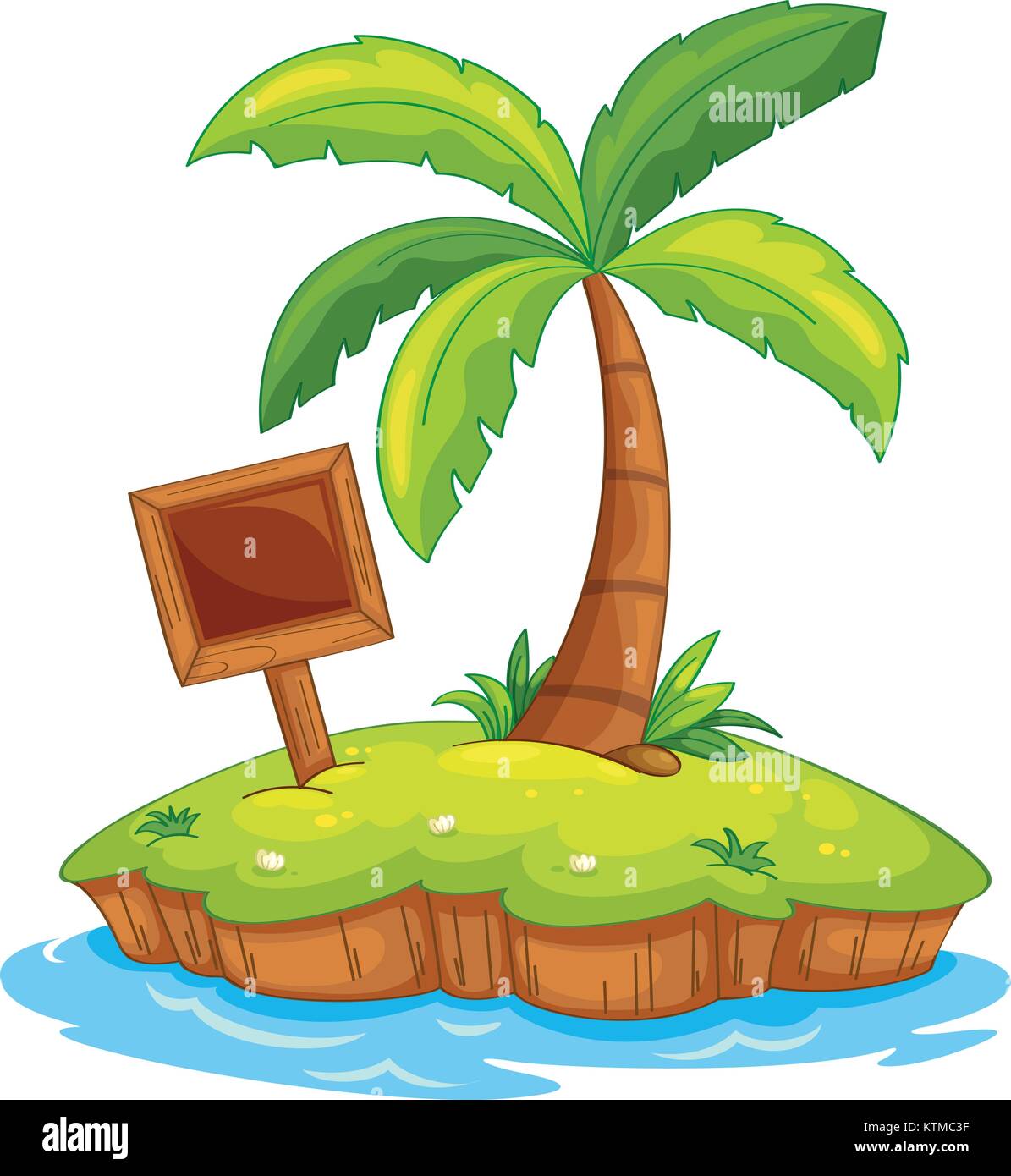 Illustration of a tiny island Stock Vector Image & Art - Alamy