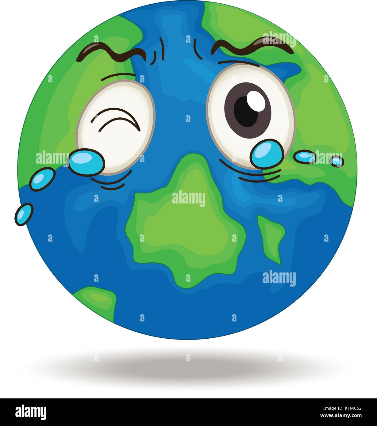 Vector cartoon earth sad emotion hi-res stock photography and images - Alamy