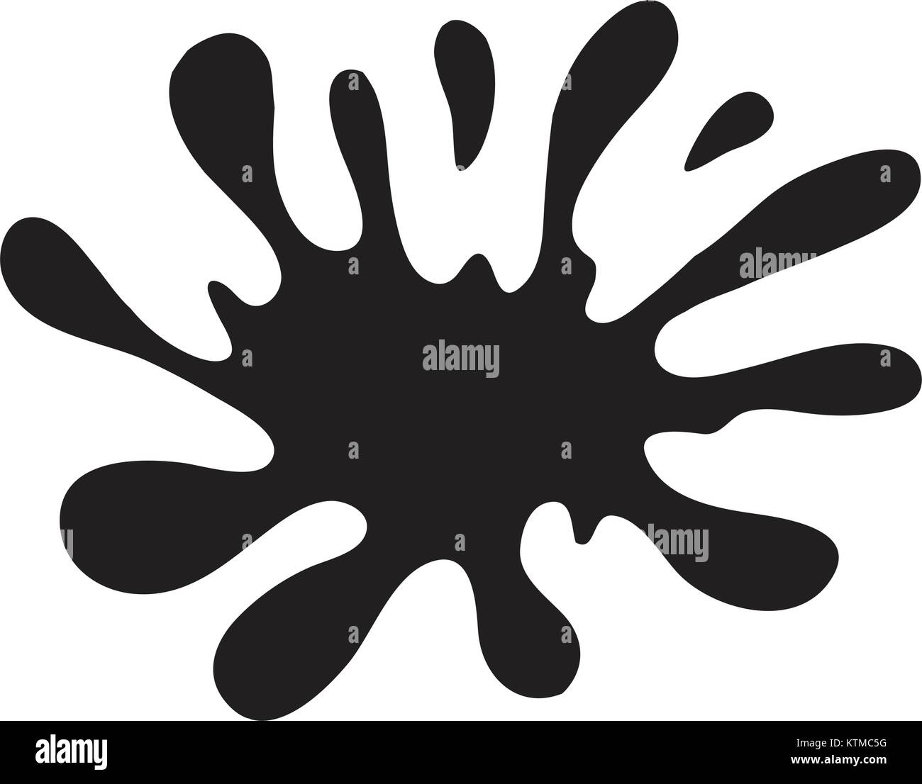 illustration of a black color splash on a white background Stock Vector ...