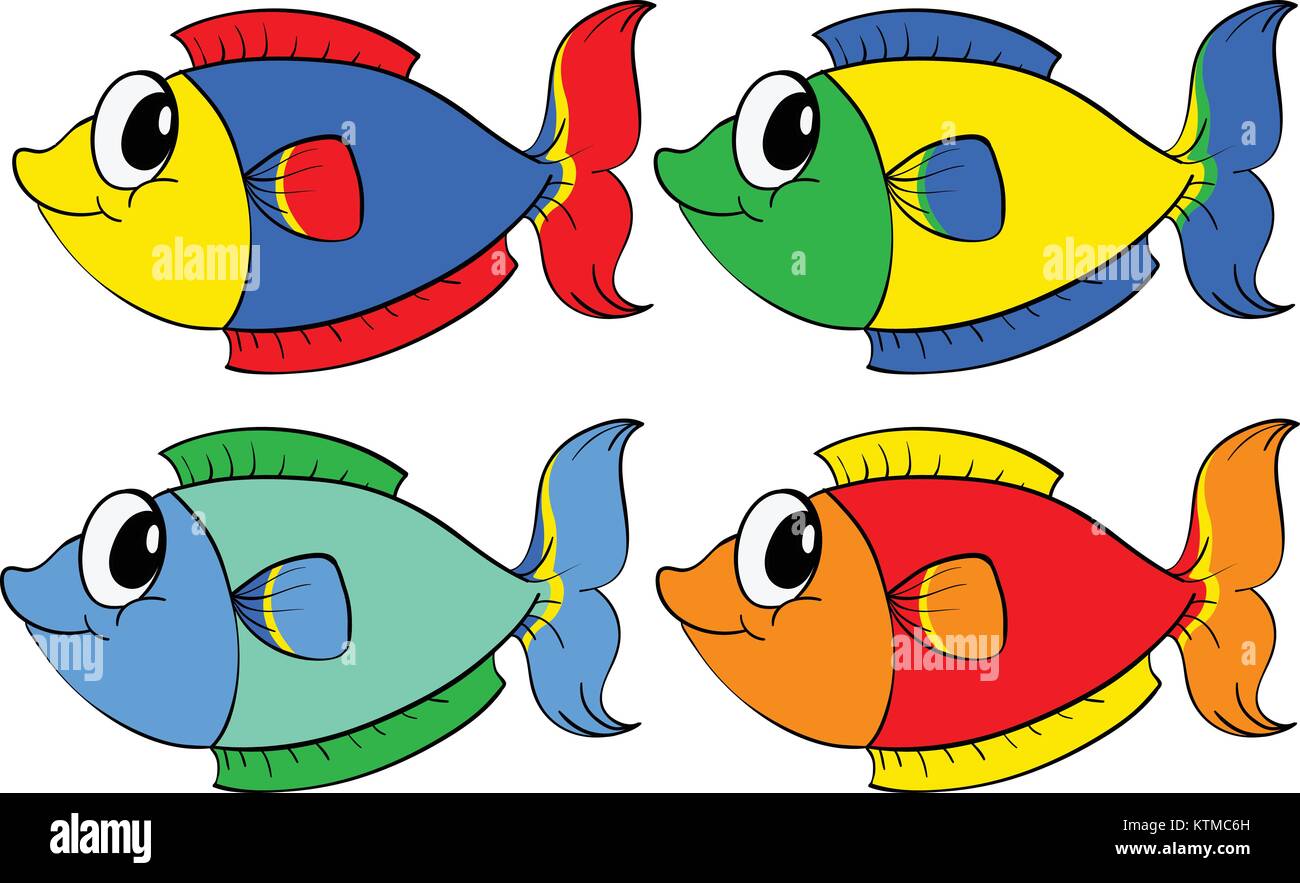 Illustration of a set of fish Stock Vector Image & Art - Alamy