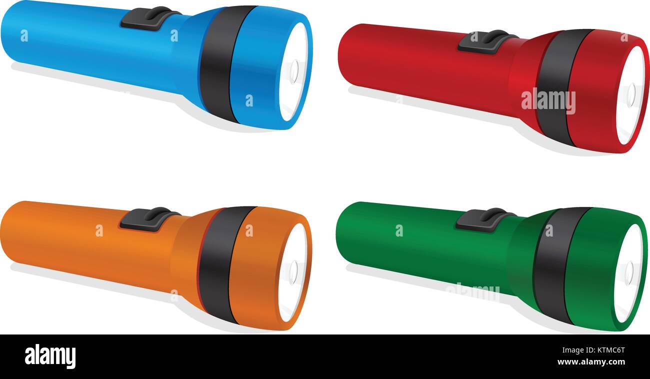 illustration of four torches on a white background Stock Vector Image ...