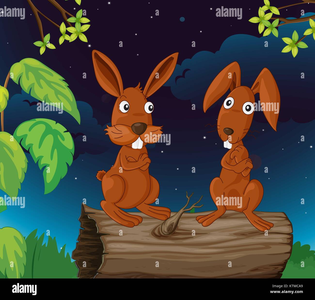 2 bunnies Stock Vector Images - Alamy