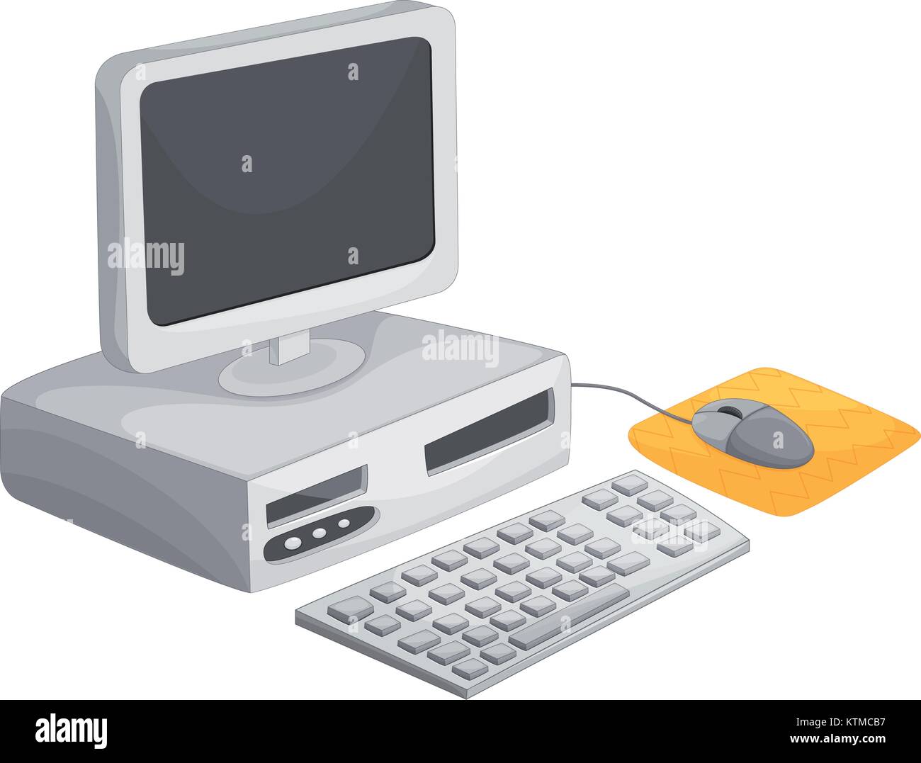Illustration of a desktop computer Stock Vector Image & Art - Alamy