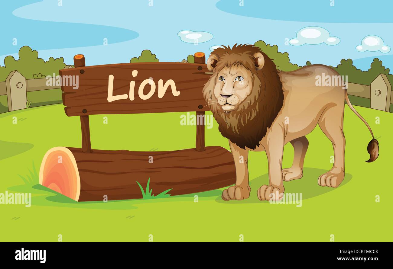 Illustration of animal enclosure at the zoo Stock Vector Image & Art ...