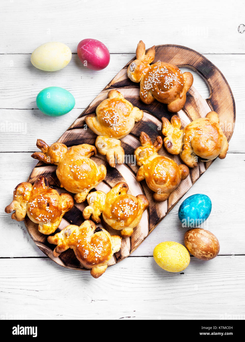 Easter symbolic pastry in the form of a rabbit Stock Photo - Alamy