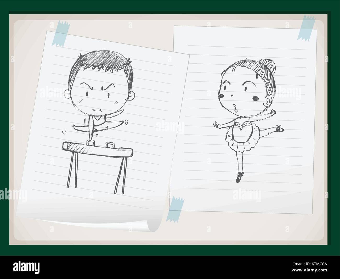 Sports gym kids Stock Vector Images - Alamy