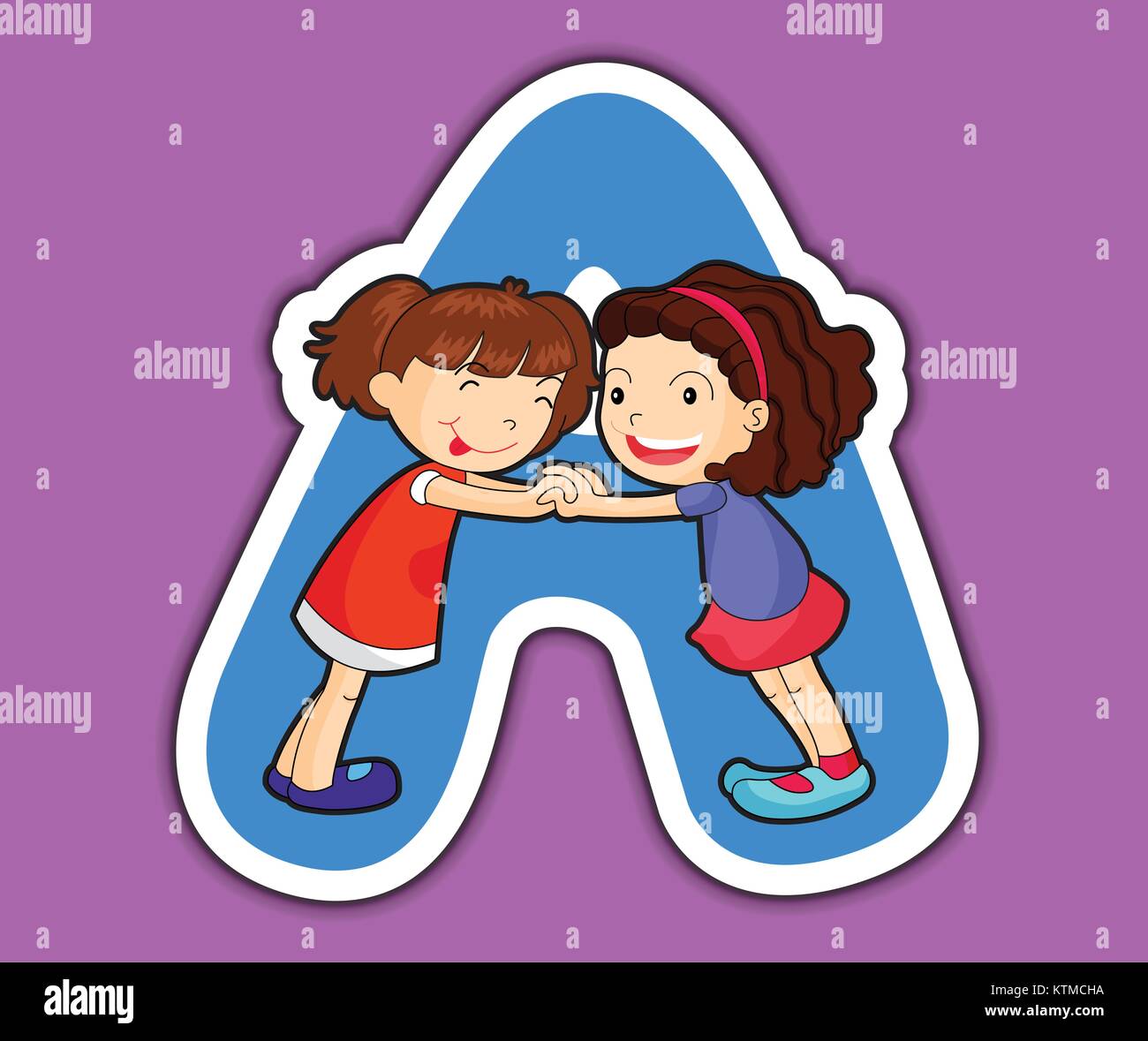 Illustrated alphabet letter series with kids Stock Vector Image & Art ...