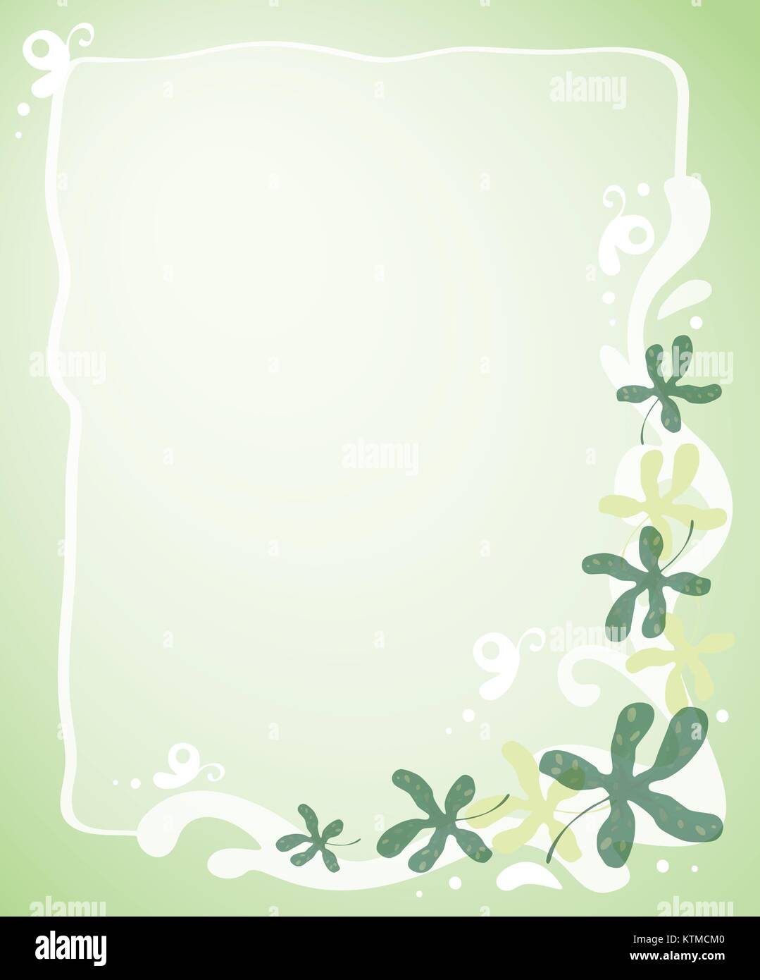 Blank template with leafy border Stock Vector Image & Art - Alamy