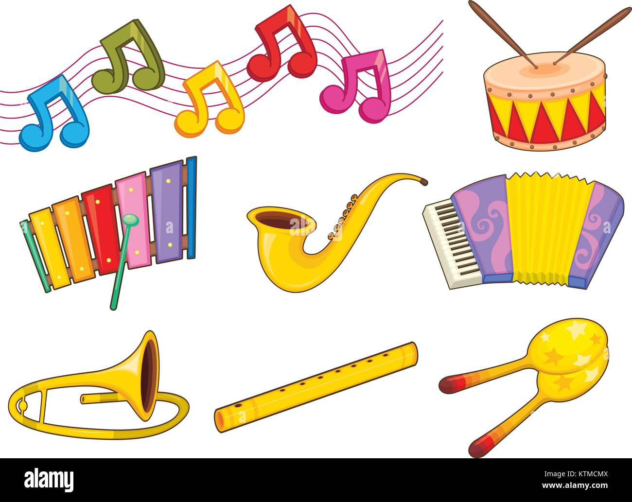 Trumpet music notes clipping path hi-res stock photography and images ...