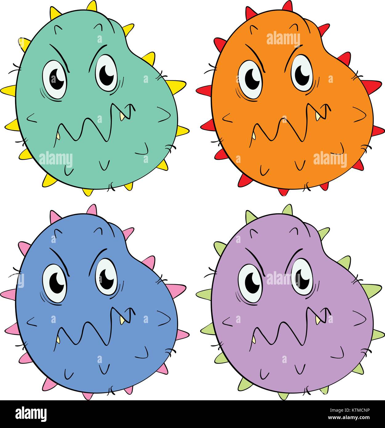 Germs and bugs in different colours Stock Vector Image & Art - Alamy