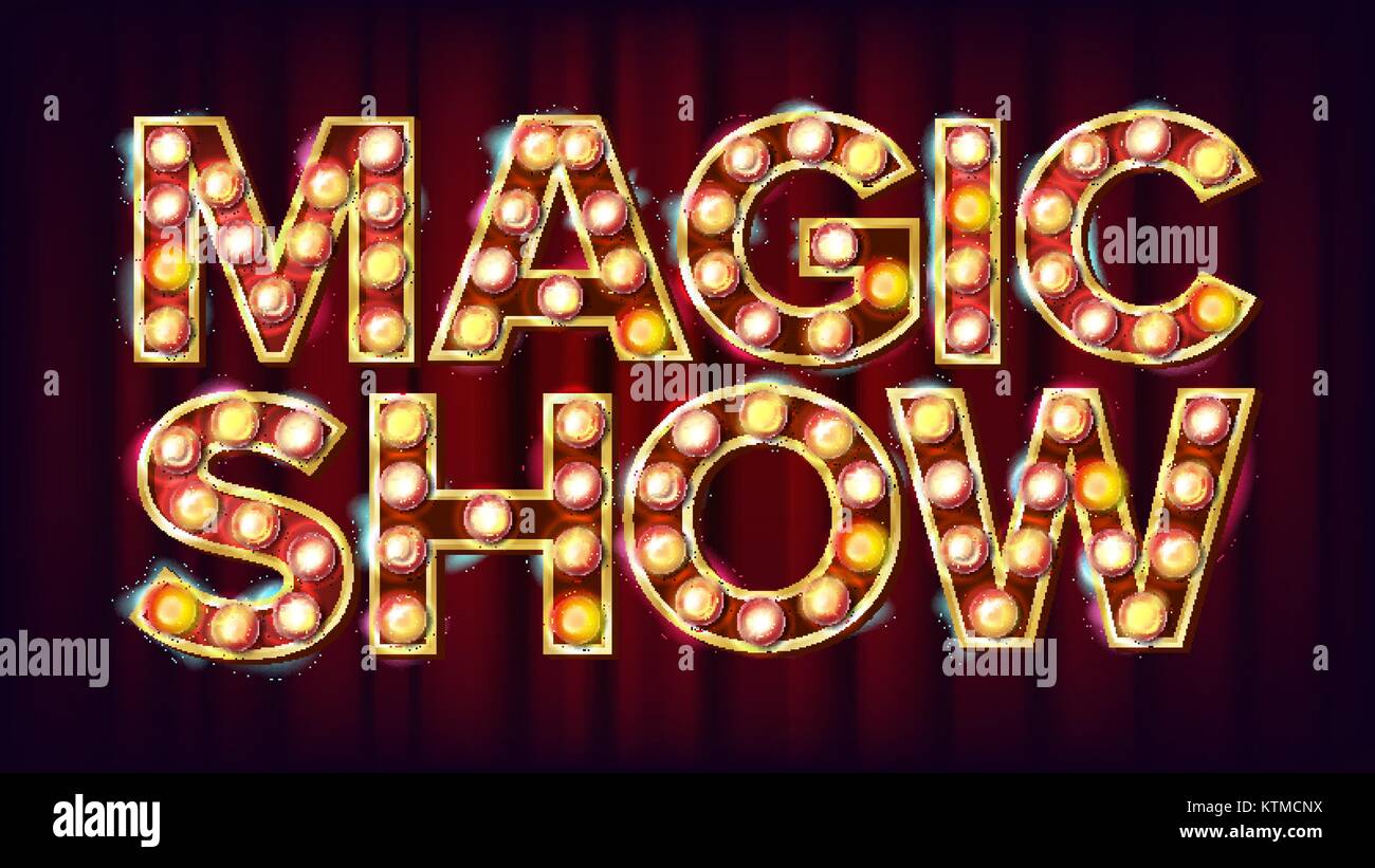 Magic Show Banner Sign Vector. For Arts Festival Events Design. Circus ...
