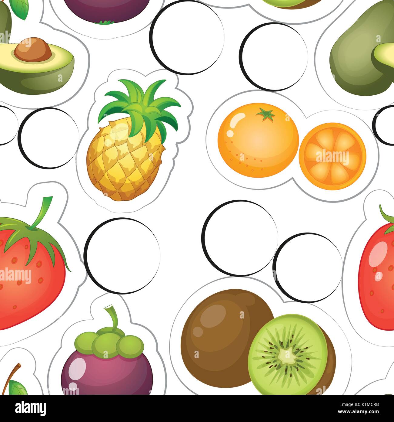 illustration of fruits on a white background Stock Vector Image & Art ...