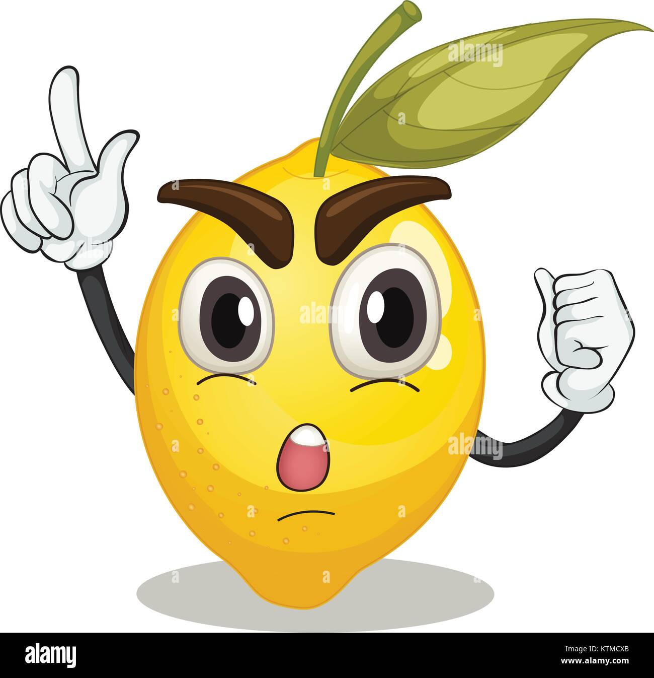 illustration of lemon smiley on white background Stock Vector Image ...