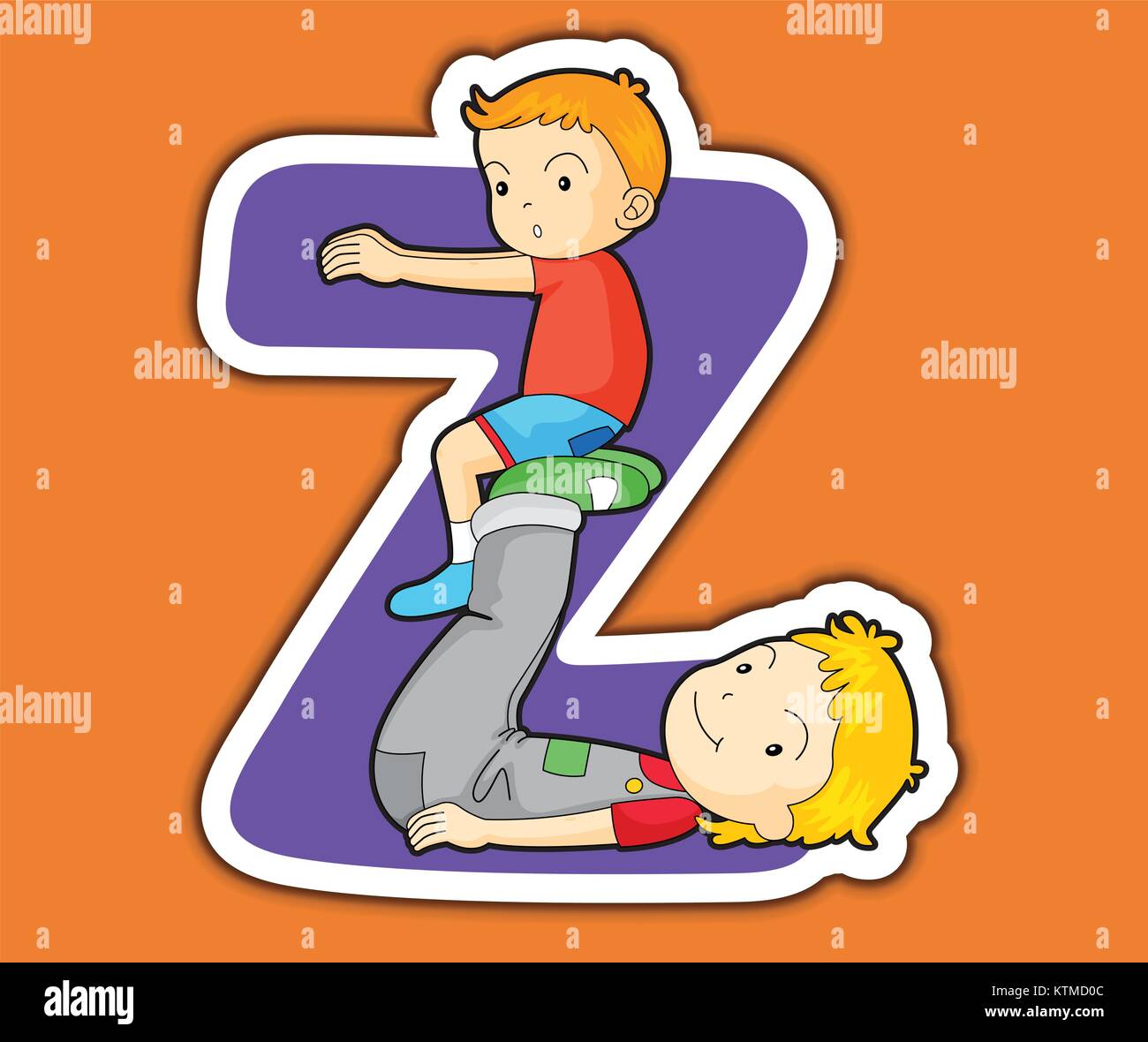 Illustrated alphabet letter series with kids Stock Vector Image & Art ...