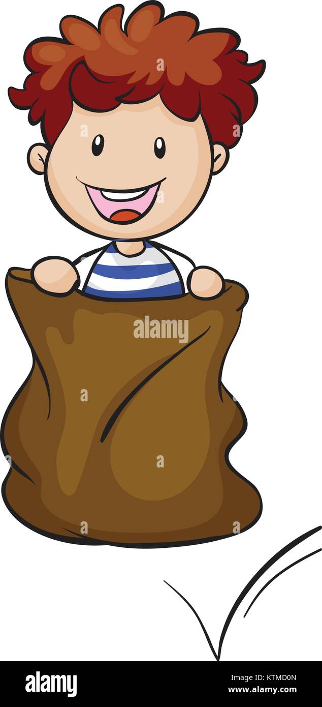 Illustration of a sack race Stock Vector Image & Art - Alamy