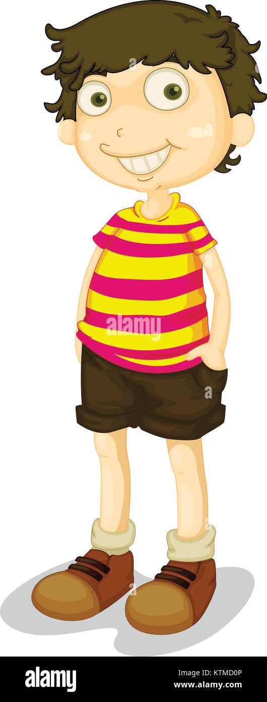 illustration of a boy on a white background Stock Vector Image & Art ...