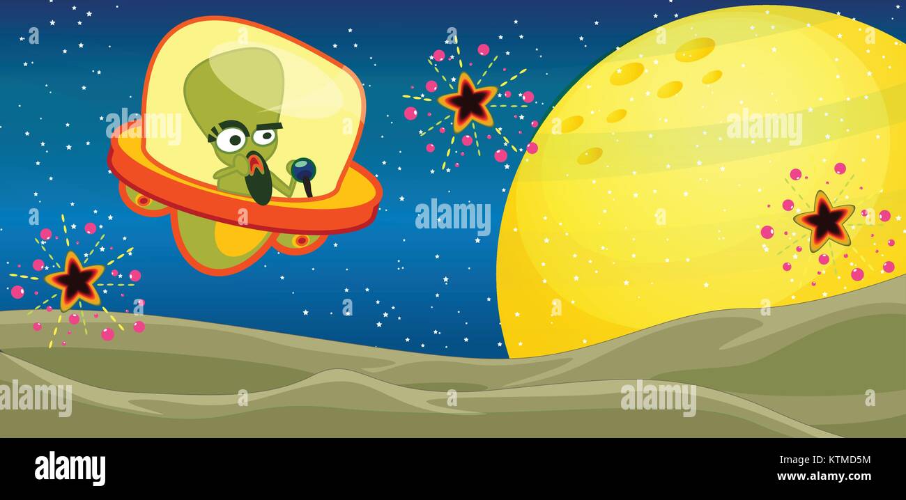 illustration of alien in the universe Stock Vector Image & Art - Alamy