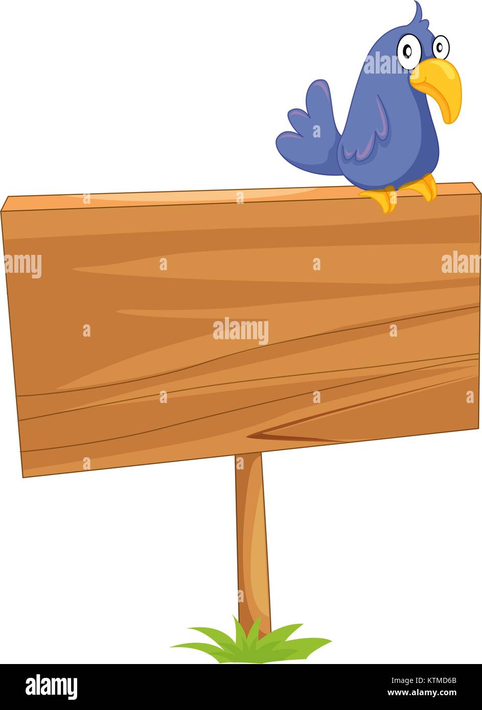 Illustration of a bird on a sign Stock Vector Image & Art - Alamy