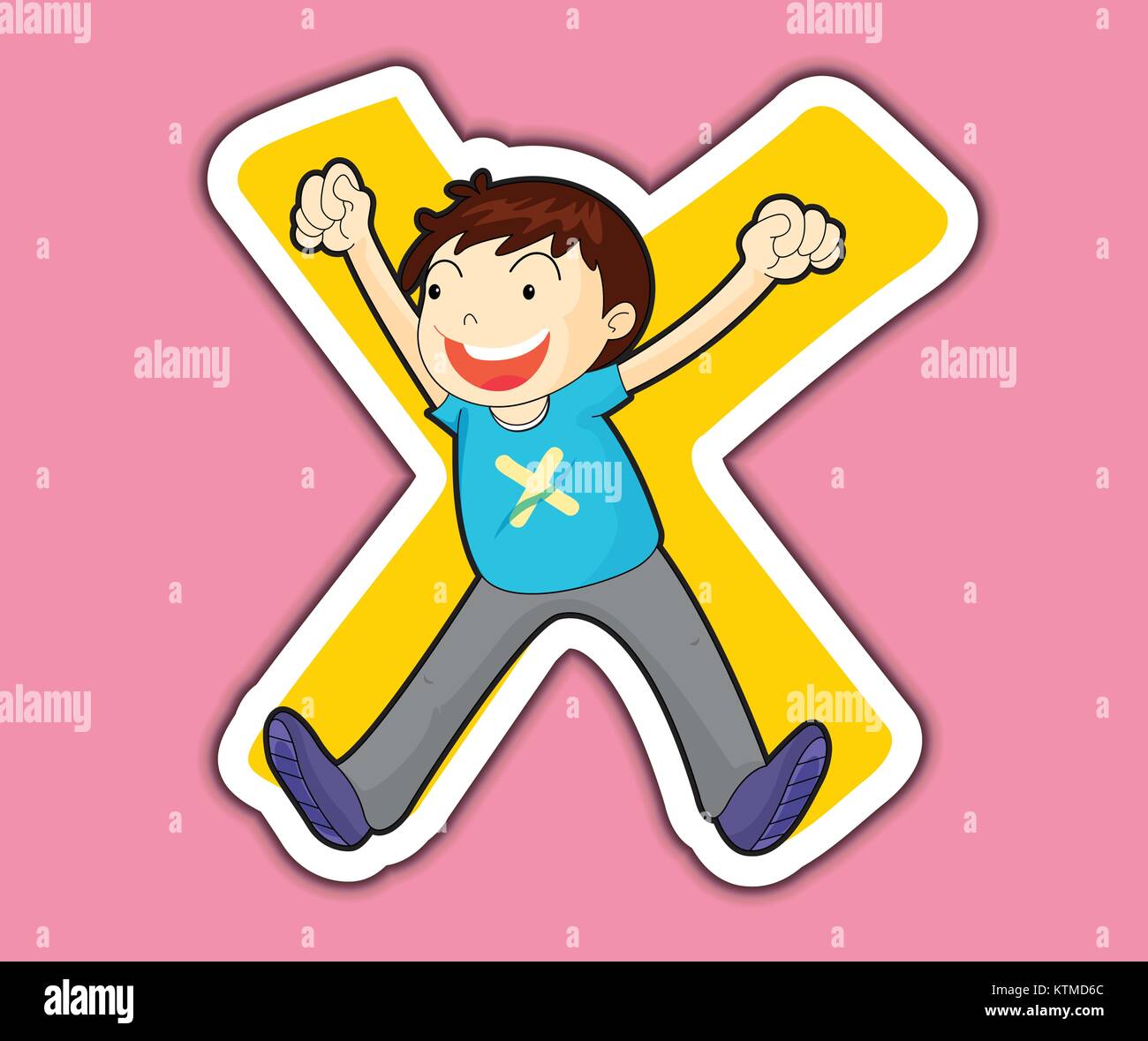 Illustrated alphabet letter series with kids Stock Vector Image & Art ...