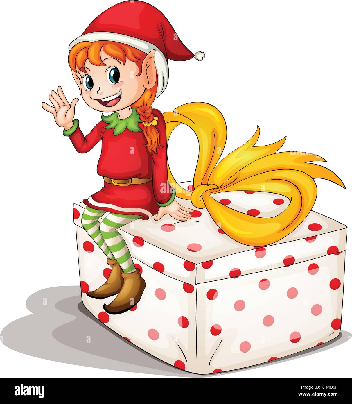 Illustration of a christmas elf Stock Vector Image & Art - Alamy