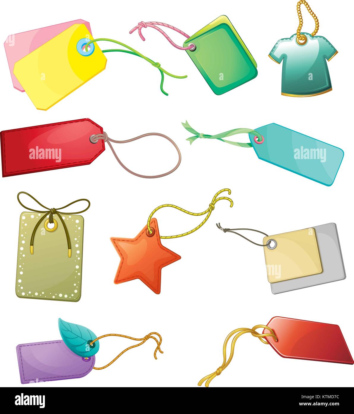 Illustraiton of mixed shopping tags Stock Vector Image & Art - Alamy