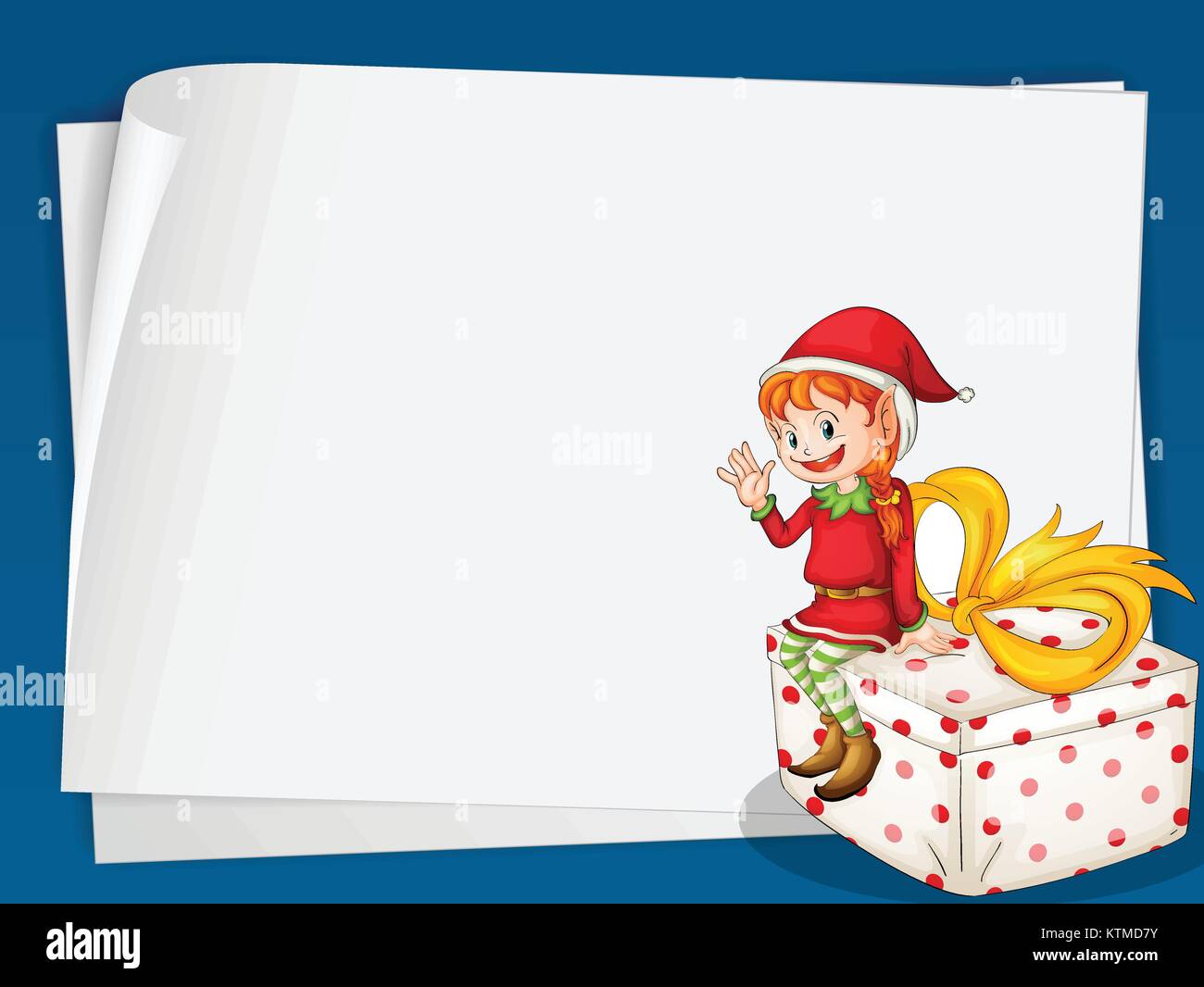 Illustration of a elf card Stock Vector Image & Art - Alamy