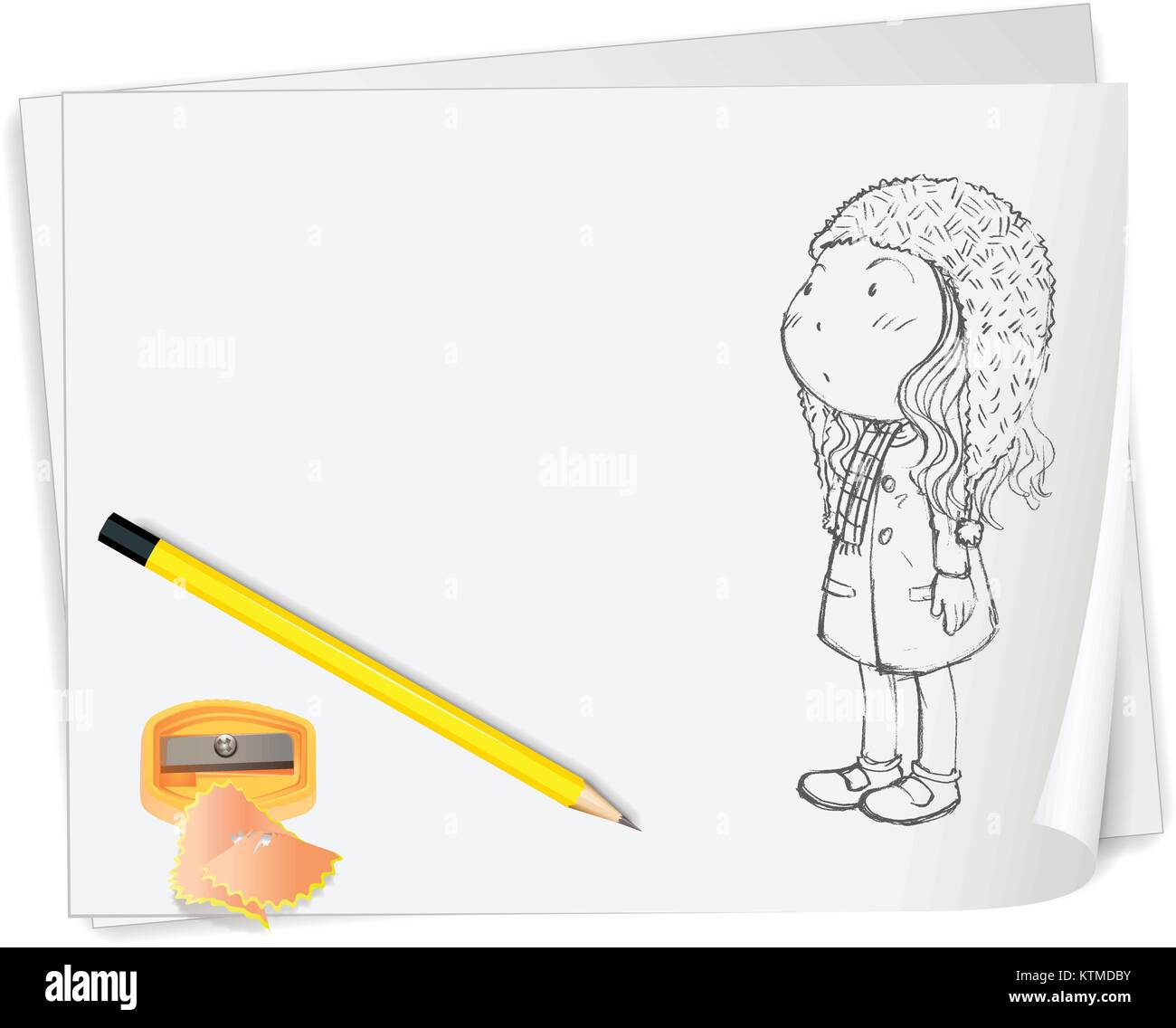 Illustration of paper with sketch Stock Vector Image & Art - Alamy