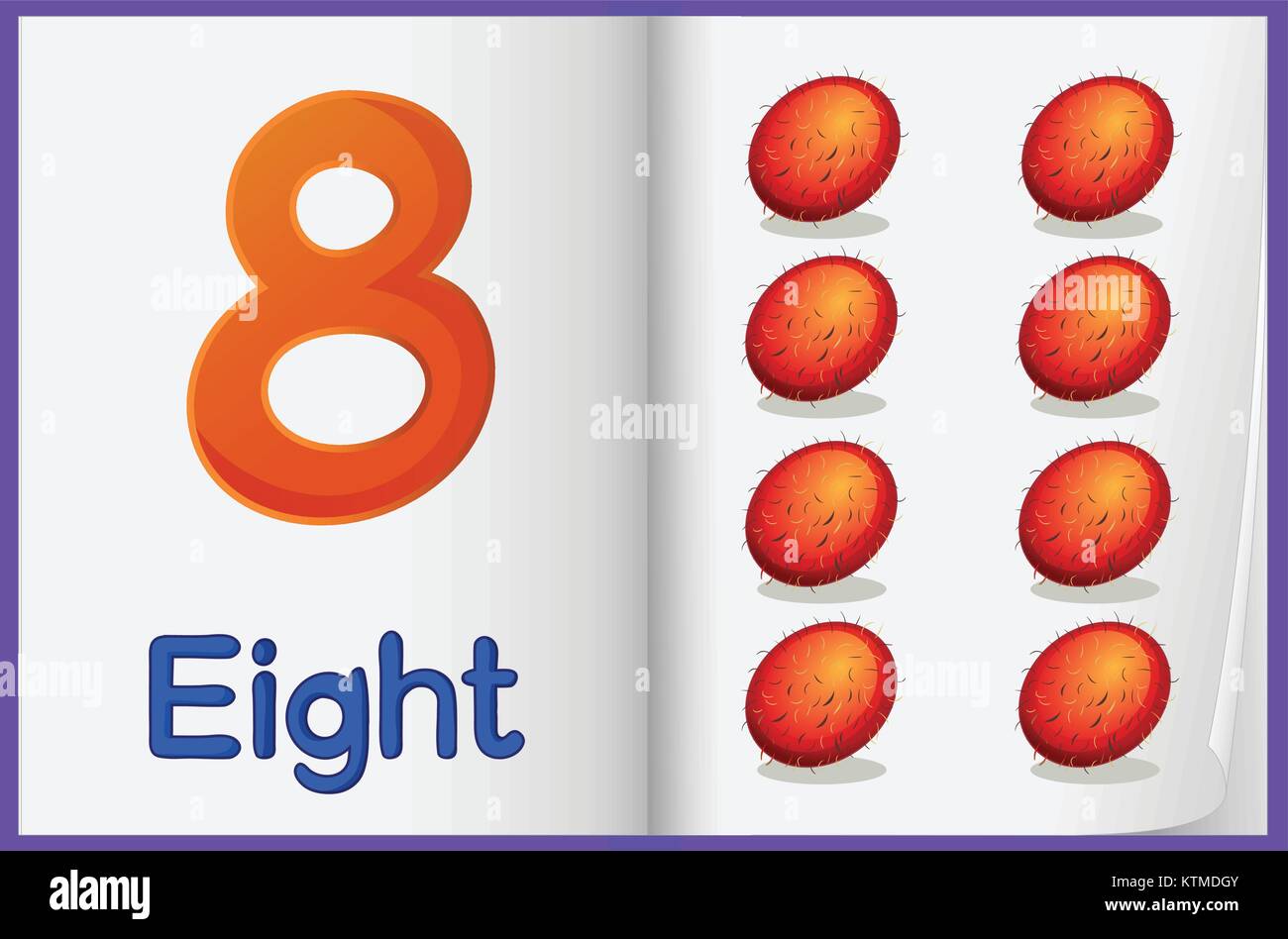 Number 8 worksheet hi-res stock photography and images - Alamy