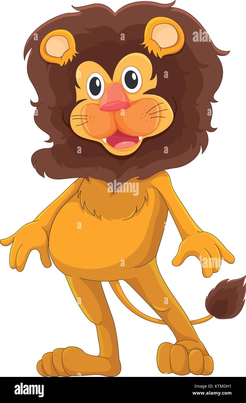 Illustration of a comical lion Stock Vector Image & Art - Alamy