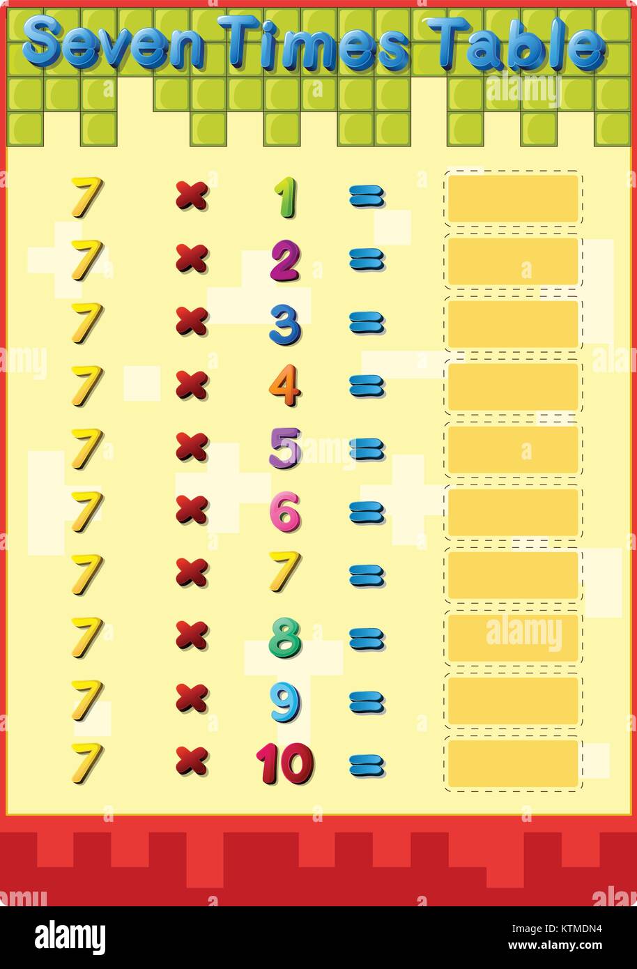 Math times table chart Stock Vector Images - Alamy