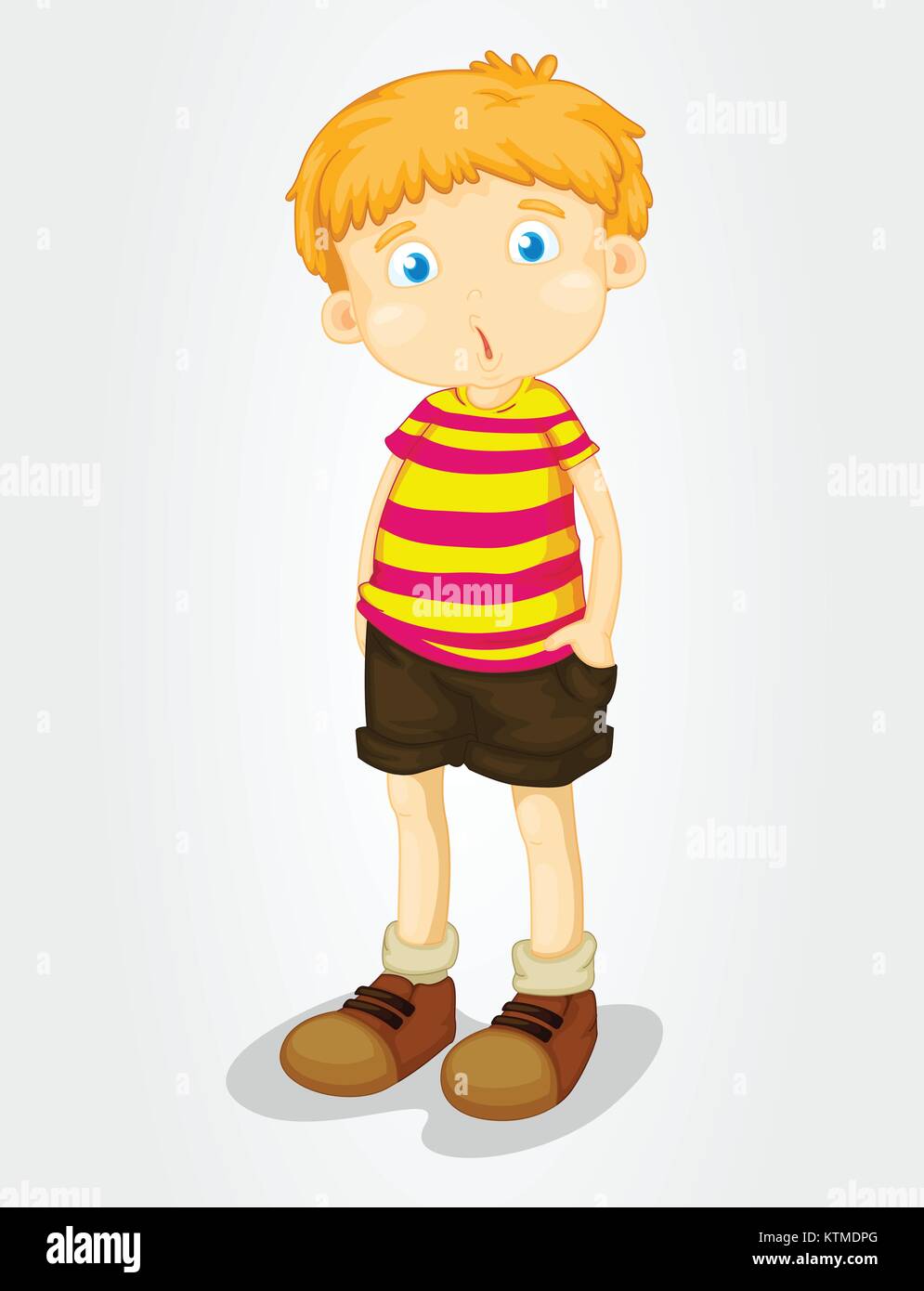 Isolated young boy with puzzled expression Stock Vector Image & Art - Alamy