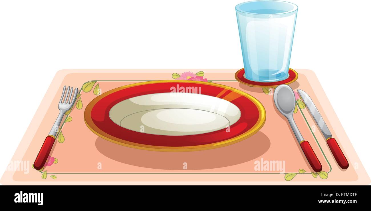 illustration of a set table Stock Vector Image & Art - Alamy