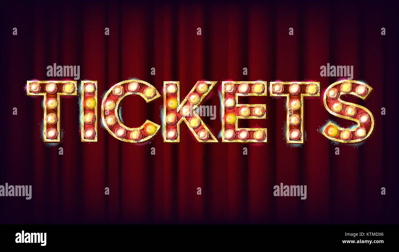 Tickets Banner Sign Vector. For Arts Festival Events Design. Circus ...