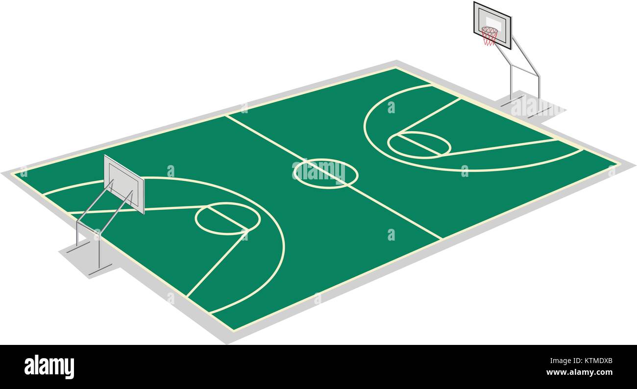 illustration of a basketball court on a white Stock Vector Image & Art ...