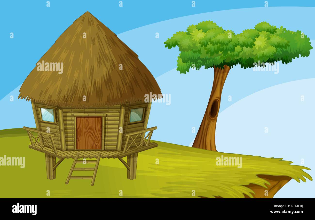 Tree on top of a hill Stock Vector Images - Alamy