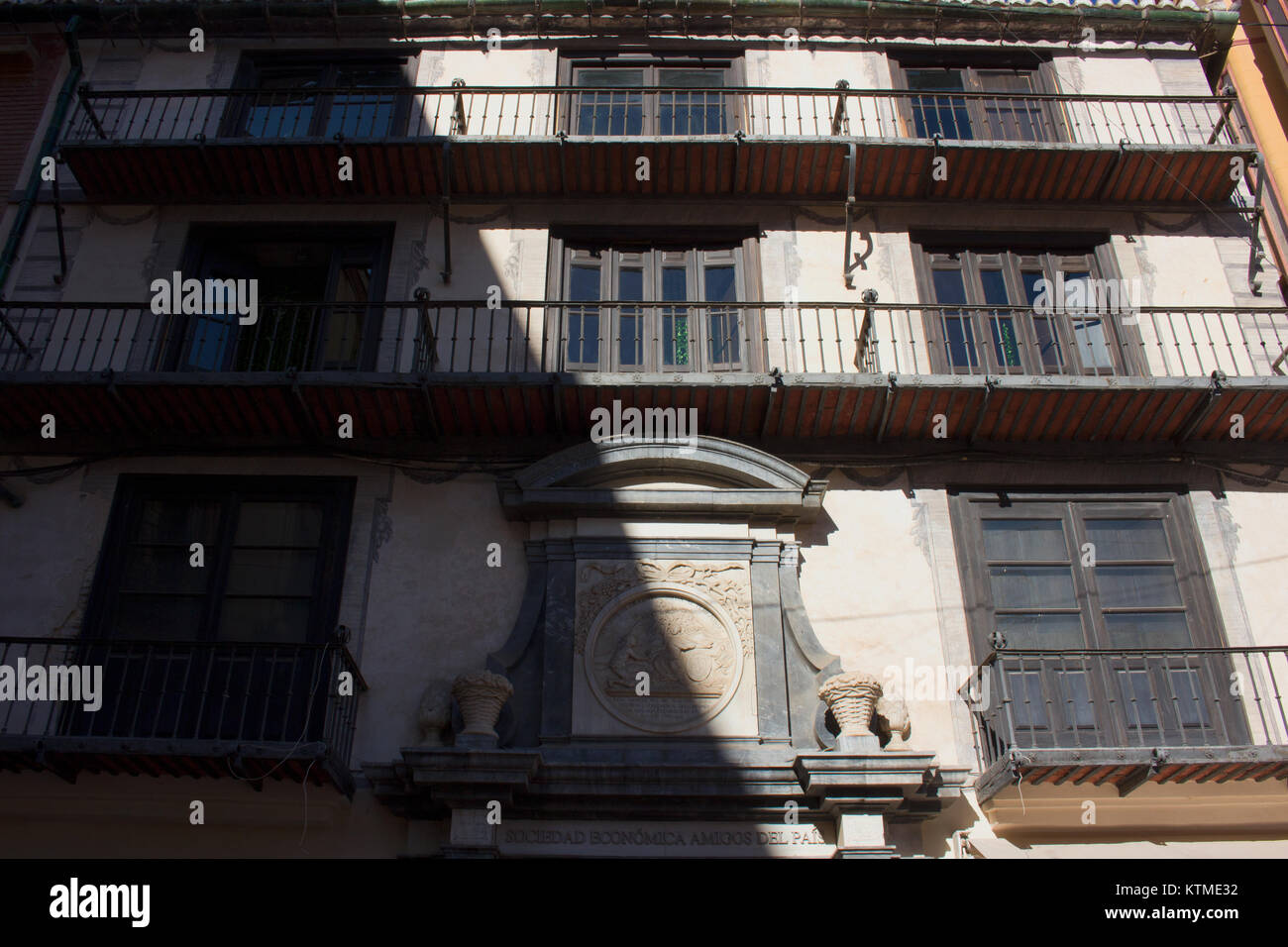 Facade. The facade of the house, the details of the decor. Malaga ...