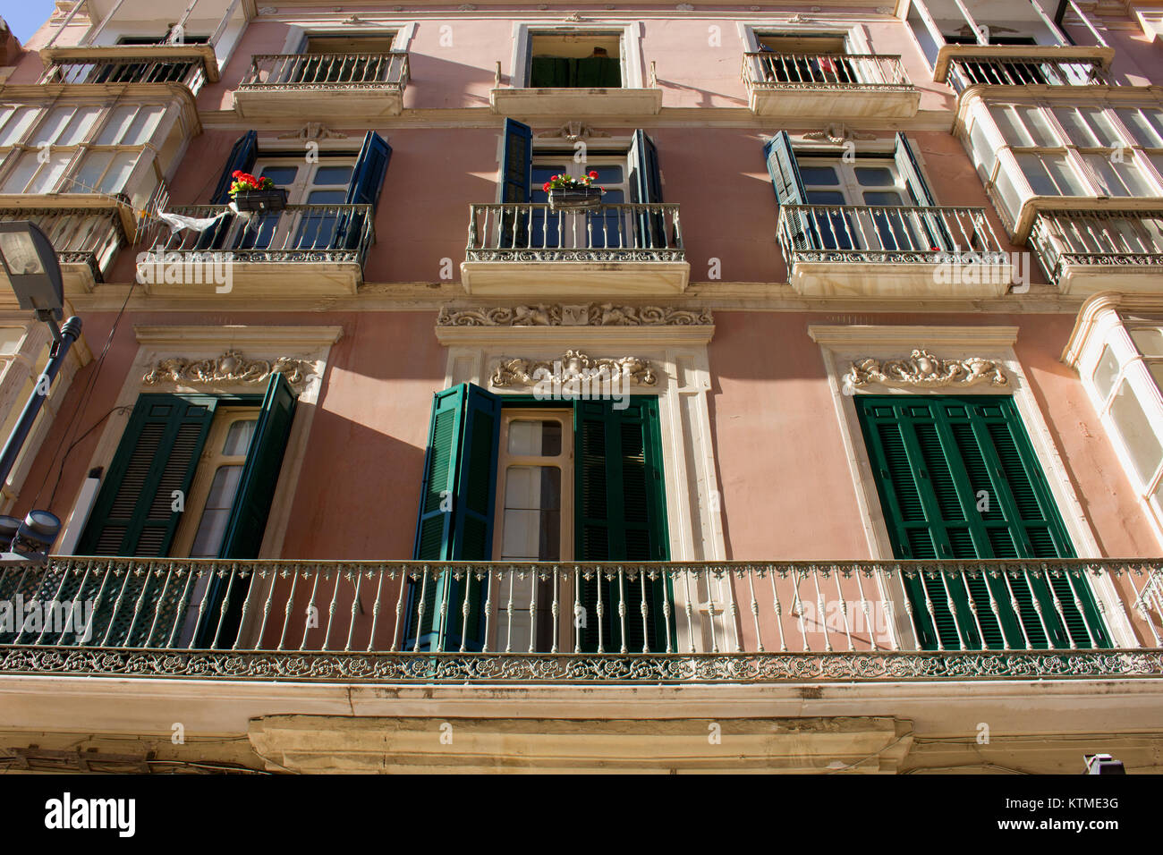 Facade. The facade of the house, the details of the decor. Malaga ...