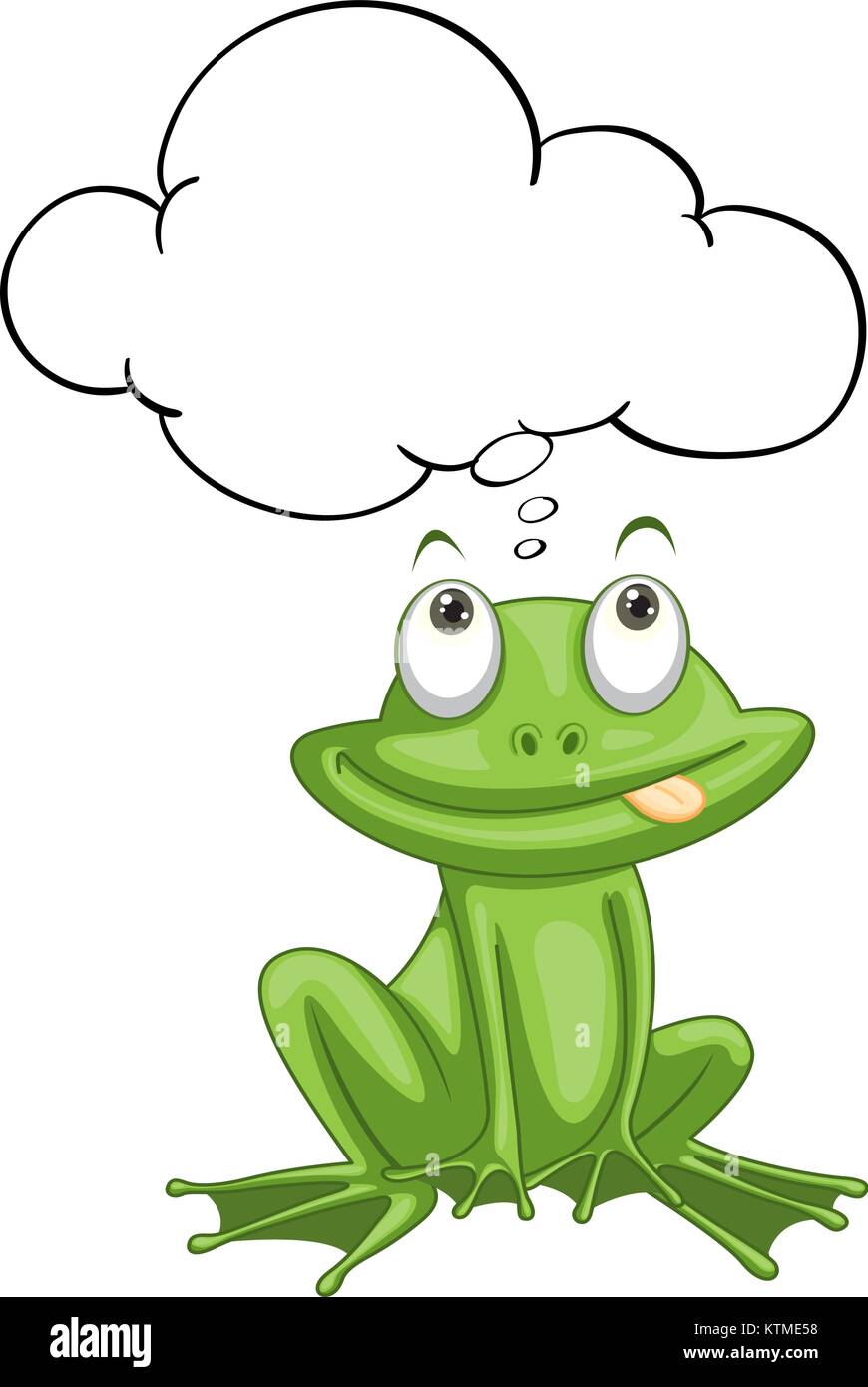 Illlustration of a frog thinking Stock Vector Image & Art - Alamy