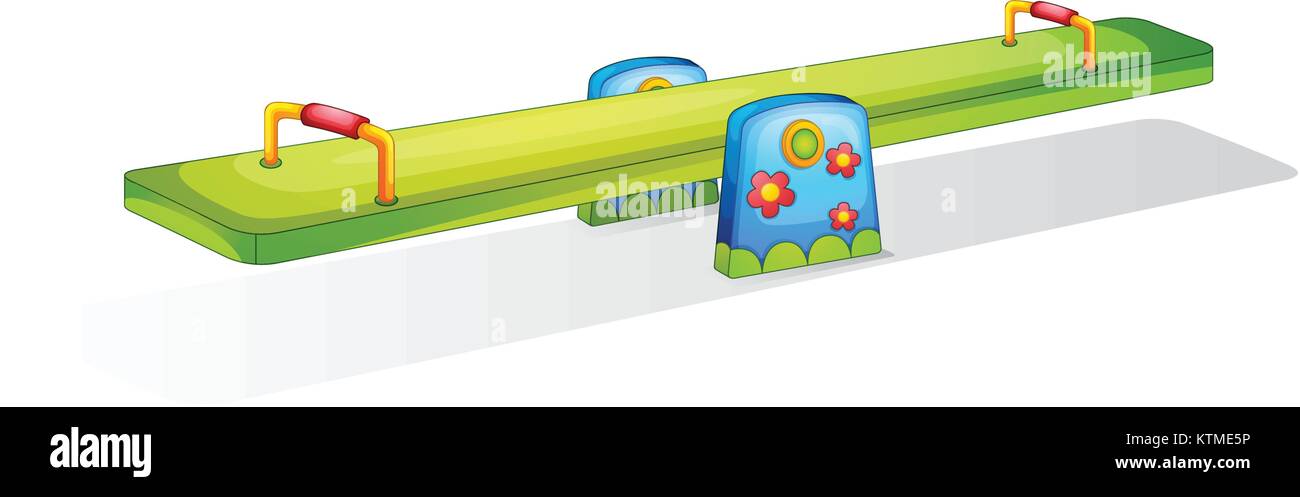 Illustration of a colorful see saw isolated on white Stock Vector Image ...