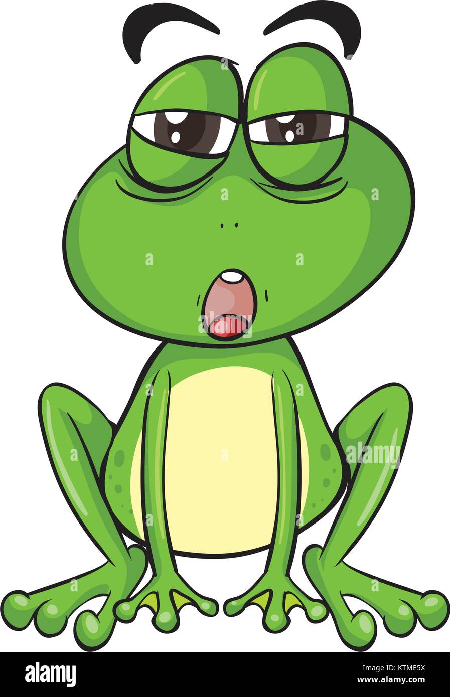 illustration of a frog on a white background Stock Vector Image & Art ...