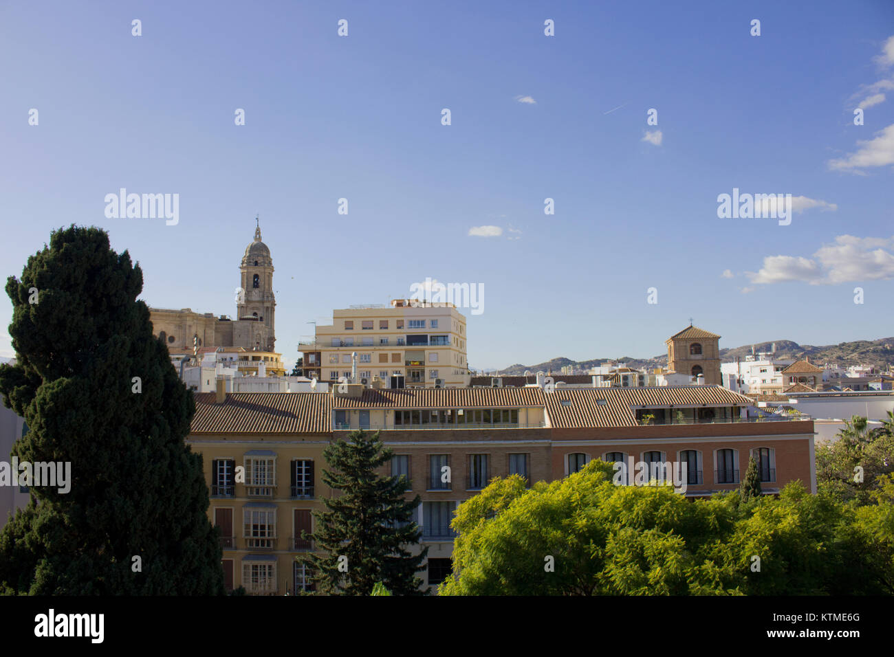 Malaga. Panoramic view. Malaga, Costa del Sol, Andalusia, Spain ...