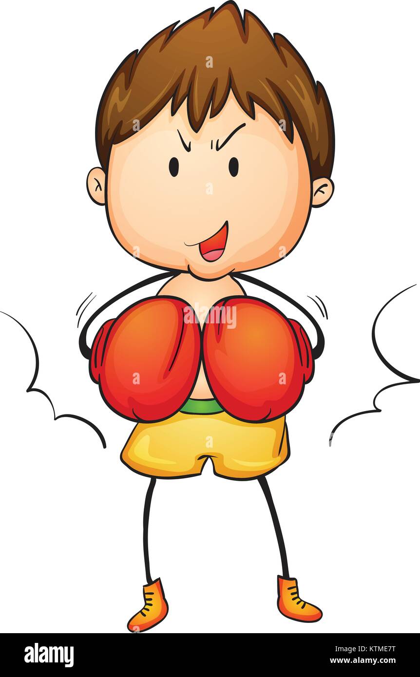 Illustration of a young boxer Stock Vector Image & Art - Alamy