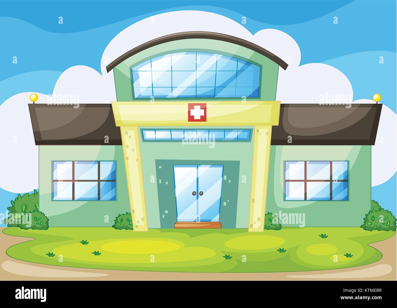 illustration of a modern hospital Stock Vector Image & Art - Alamy