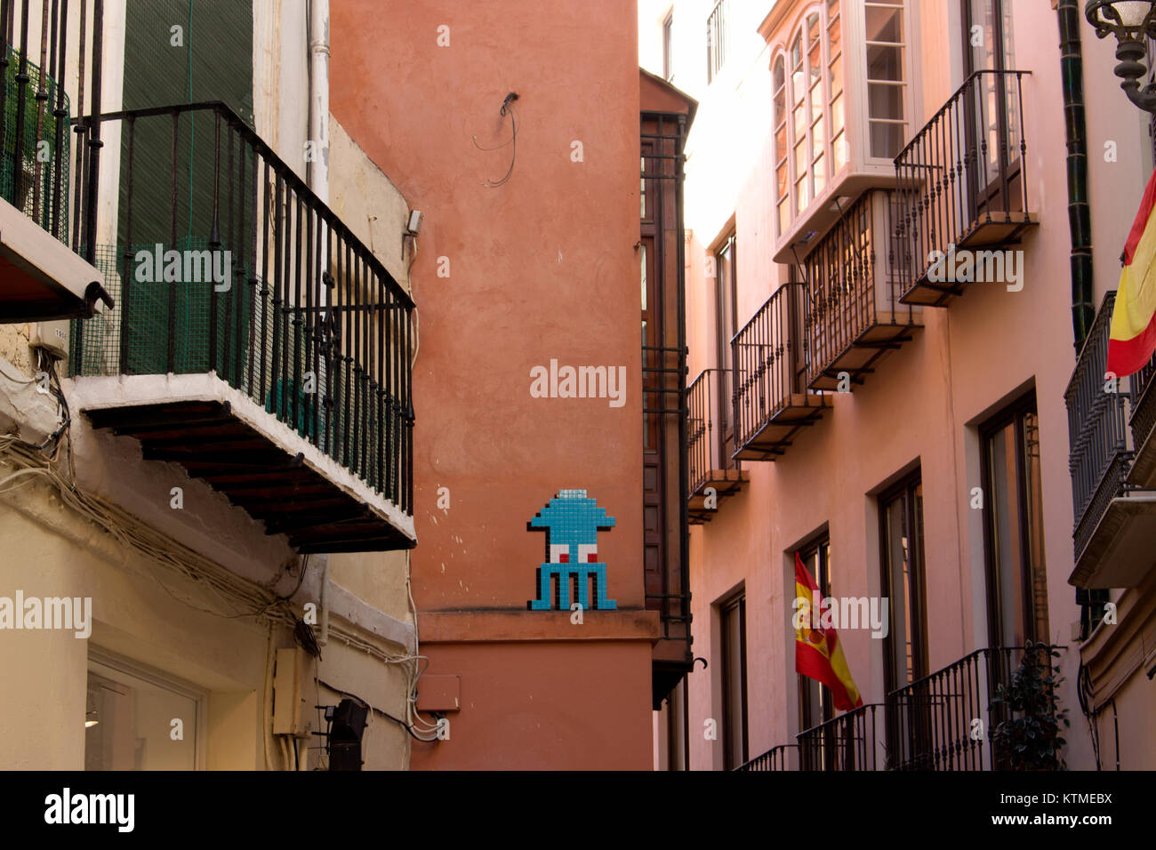 Decor details. Streets of Malaga. Malaga, Costa del Sol, Andalusia ...