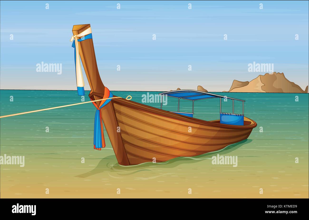 Illustration of Thailand beach scene Stock Vector Image & Art - Alamy