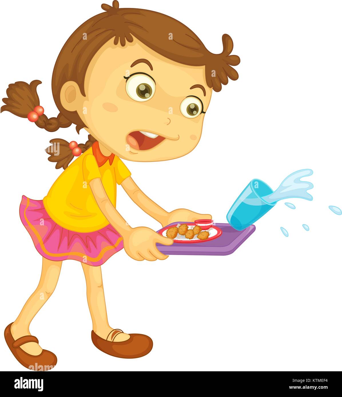 Person spilling water Stock Vector Images - Alamy