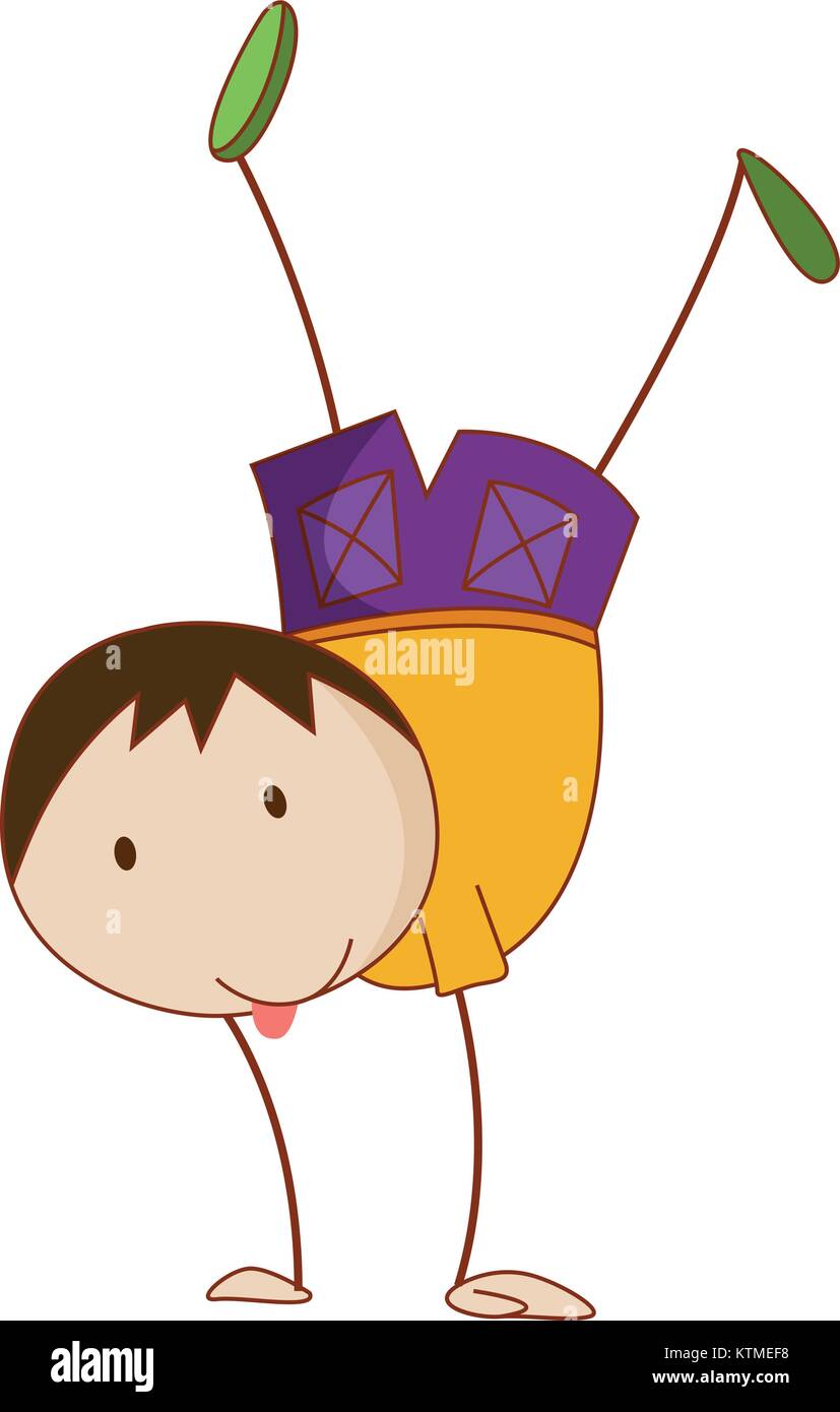 Simple cartoon of a cute boy Stock Vector Image & Art - Alamy