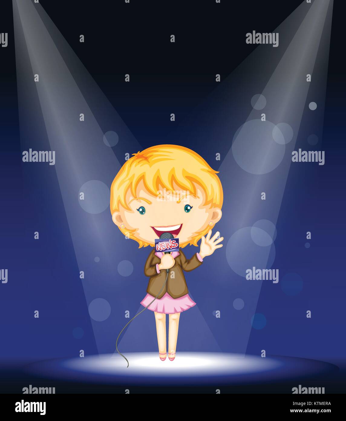 illustration of a girl performing on stage Stock Vector Image & Art - Alamy