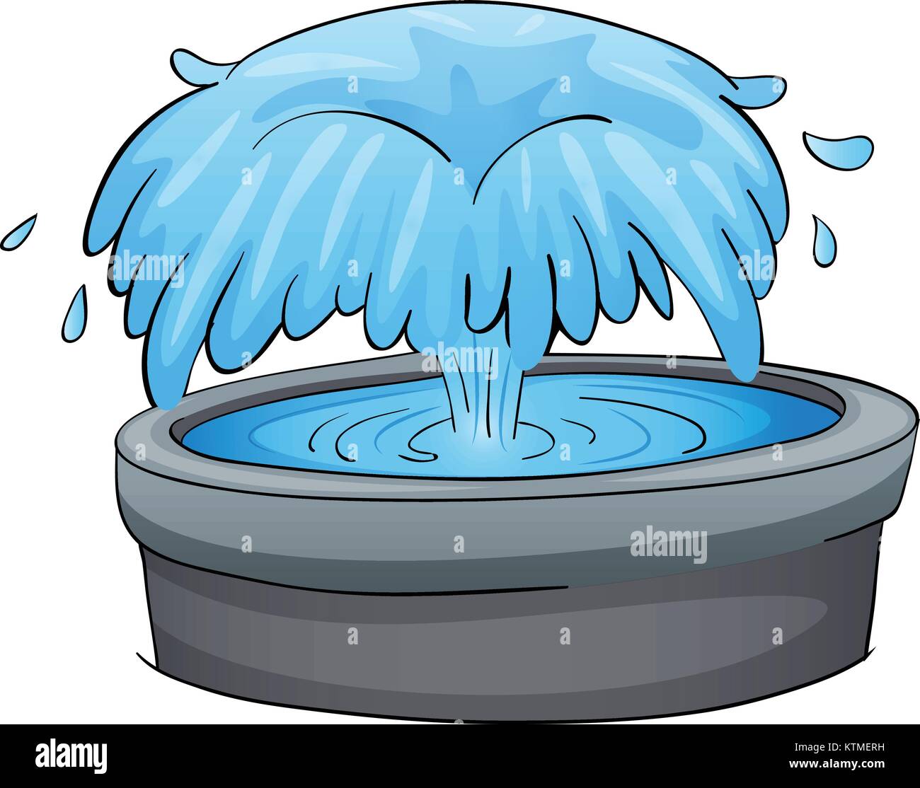 Fountain spray on blue Stock Vector Images - Alamy