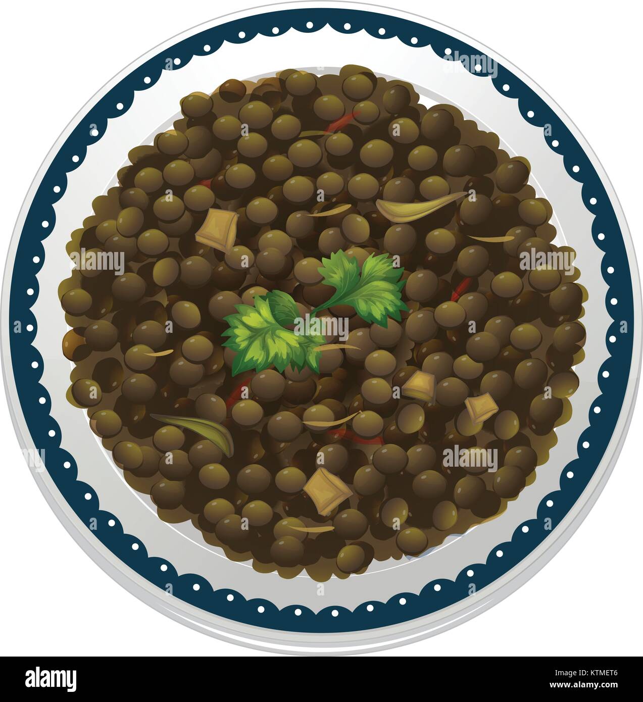 Lentils cooked Stock Vector Images - Alamy